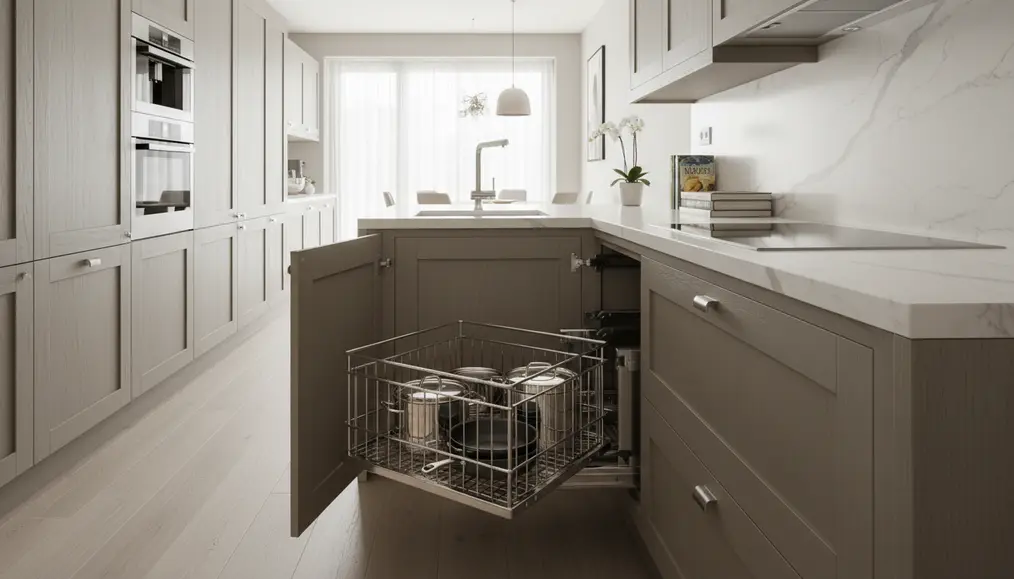 Memaksimalkan Ruang Sudut Mati Kitchen Set: Solusi Rak Magic Corner ...