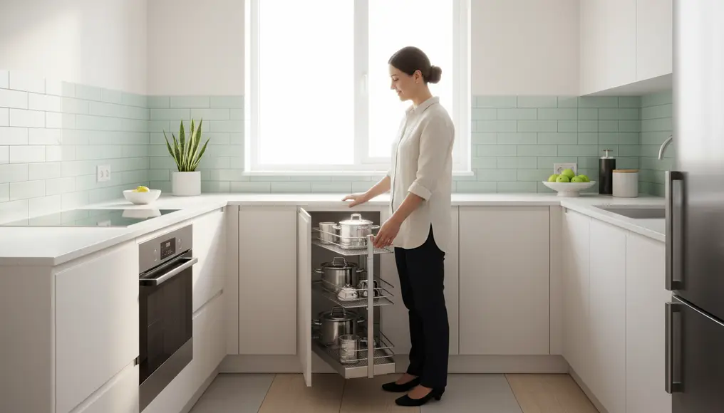 Desain Kitchen Set Letter U Tanpa Sudut Mati: Solusi Kabinet Cekung dan ...