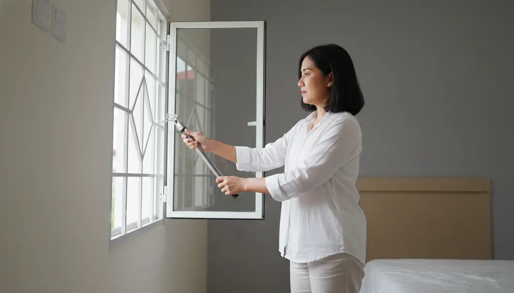 Teralis Jendela Model Buka-Tutup (Engsel) untuk Jalur Evakuasi ...